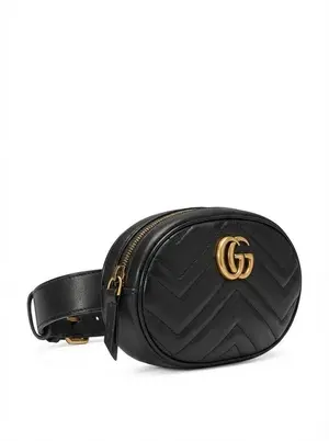 Gucci Gg Marmont Matelassé Belt Bag - Black