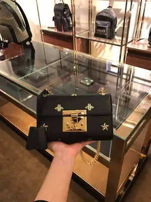 Gucci Padlock Bee Star Small Shoulder Bag