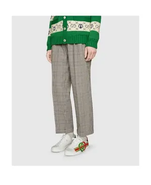 Gucci Gg Print Ace Sneakers - Gray