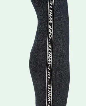 Off-White Logo Stripe Knitted Dress