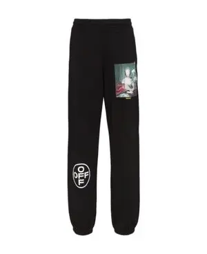 Off-White Park Canlie Same Style Mariana De Silva Slim Sweatpants - Black