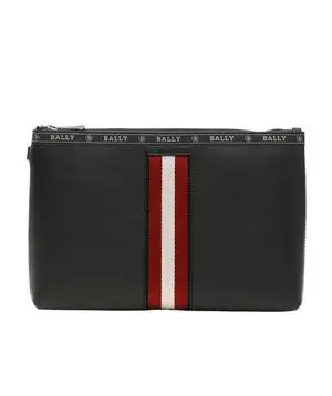 Bally Logo Zipped Clutch - Black