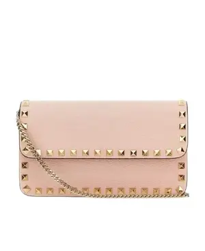 Valentino Garavani Rockstud Wallet Crossbody Bag - Nude