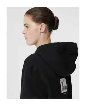 Burberry Oversized Deer Print Hoodie