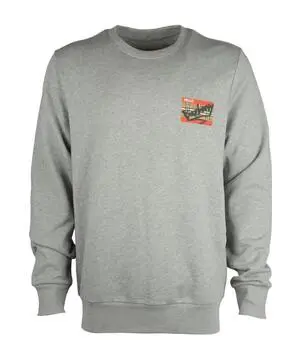 Burberry Long-sleeved Crew Neck Sweater With Printed Logo Detail - Gray