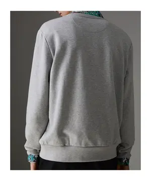 Burberry Long-sleeved Crew Neck Sweater With Printed Logo Detail