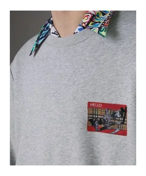 Burberry Long-sleeved Crew Neck Sweater With Printed Logo Detail