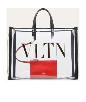 Valentino Garavani Small Vltn Logo Tote Bag - White