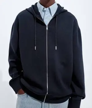 Bottega Veneta Double Wool Zip-up Hoodie - No