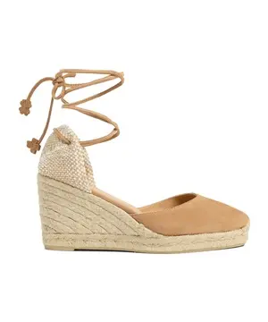 CastaÑer Carina 80mm Wedge Espadrilles - Nude