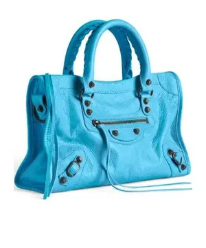 Balenciaga Le City Bag Small In Bleu Cyan