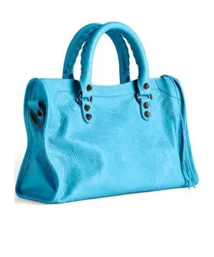 Balenciaga Le City Bag Small In Bleu Cyan