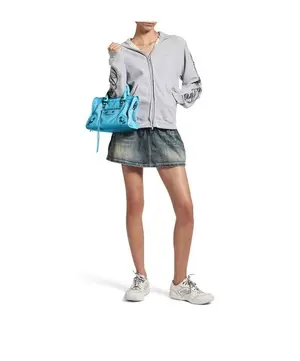 Balenciaga Le City Bag Small In Bleu Cyan