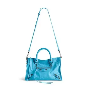 Balenciaga Le City Bag Small In Bleu Cyan