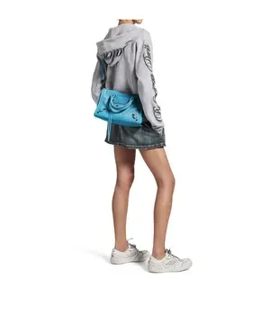 Balenciaga Le City Bag Small In Bleu Cyan