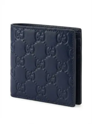 Gucci Embossed Wallet - Navy