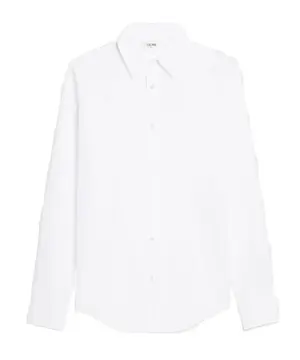 Celine Classic Shirt In Cotton Poplin - White