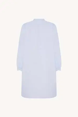 THE ROW Dottie Shirt In Sea Island Cotton Poplin - Light Blue Stripe