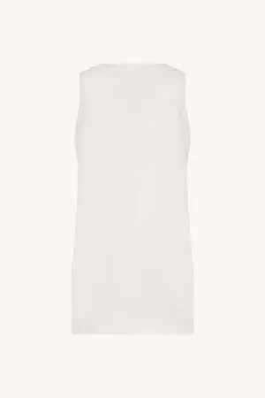 THE ROW Elana Cotton Jersey Tank Top - Off White
