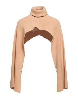 ANNA MOLINARI Shrug Size Wool, Cashmere - Sand