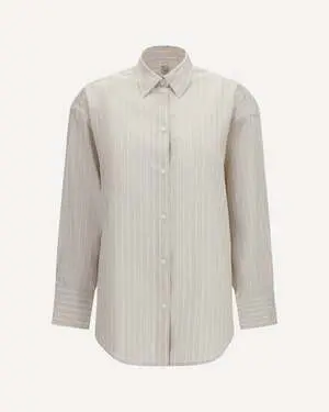 TOTEME Oversized Striped Shirt In Cotton