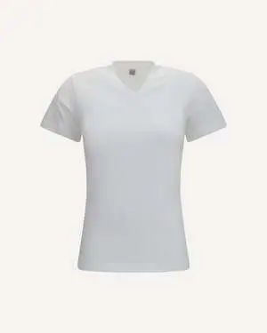 TOTEME V-neck Cotton Jersey T-shirt - White