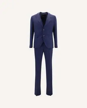 LARDINI Wool Suit With Double-breasted Jacket And Vest