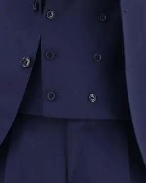 LARDINI Wool Suit With Double-breasted Jacket And Vest