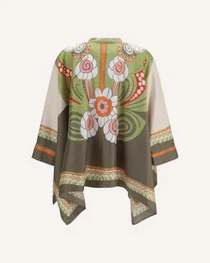 La DoubleJ Printed Silk Scarf Shirt