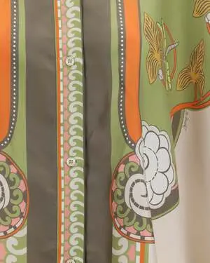 La DoubleJ Printed Silk Scarf Shirt