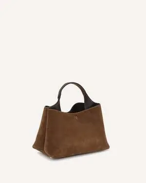 TOD'S Suede Handbag With T Timeless Detail