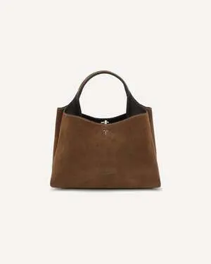 TOD'S Suede Handbag With T Timeless Detail