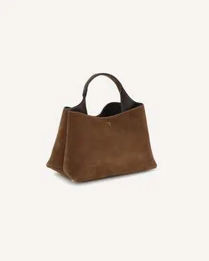 TOD'S Suede Handbag With T Timeless Detail