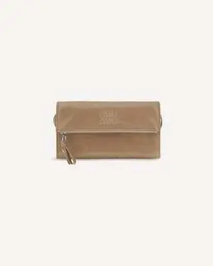 Miu Miu Leather Pouch - Beige