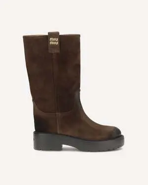 Miu Miu Suede Leather Boots