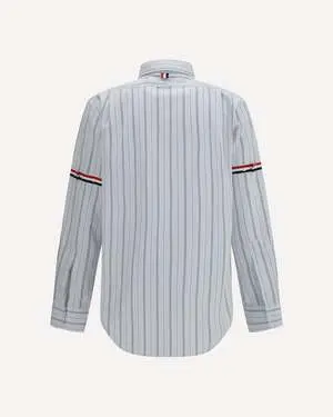Thom Browne Fine-striped Grosgrain Poplin Shirt