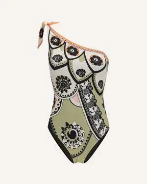 La DoubleJ La DoubleJ Goddess One-Shoulder One-Piece Swimsuit Multicolour