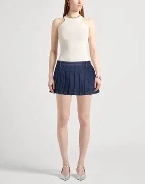 7 For All Mankind Pleated Denim Skirt
