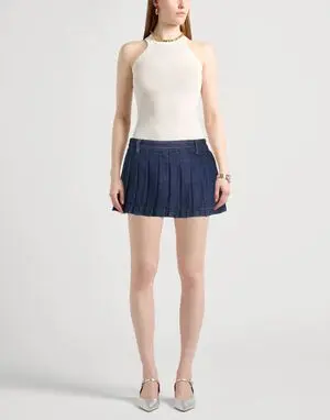7 For All Mankind Pleated Denim Skirt
