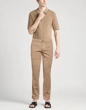 JACOB COHЁN Pants Taupe Size Cotton, Elastane