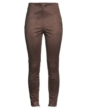 CARACTÈRE Pants Dark Size Polyester, Polyurethane - Brown