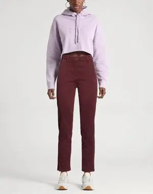 MANILA GRACE Pants Burgundy Size Cotton, Elastane