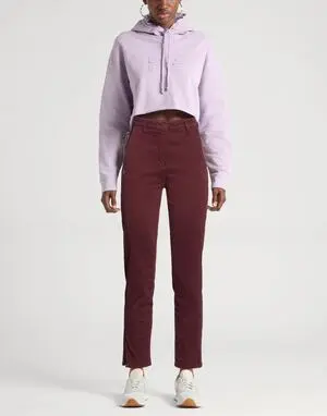 MANILA GRACE Pants Burgundy Size Cotton, Elastane