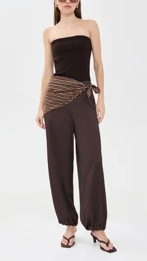 Vince Plisse Crinkle Balloon Pants