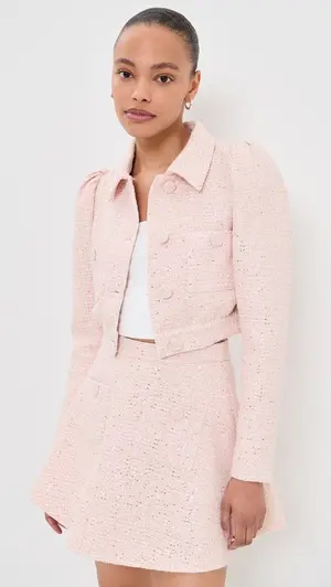 Bardot Bennett Bouclé Jacket With Sequin Embellishments