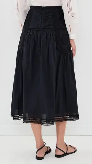 Ulla Johnson Alice Cotton Midi Skirt
