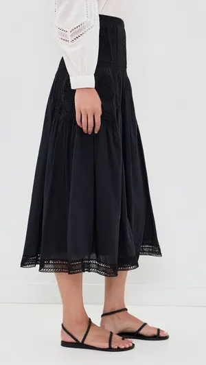 Ulla Johnson Alice Cotton Midi Skirt