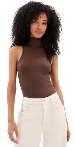 LE BOP Carolyn Thong Bodysuit - Chocolate
