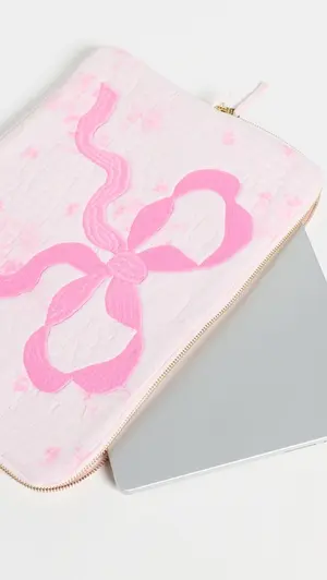 LoveShackFancy Bow Detail Laptop Sleeve