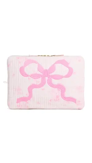 LoveShackFancy Bow Detail Laptop Sleeve
